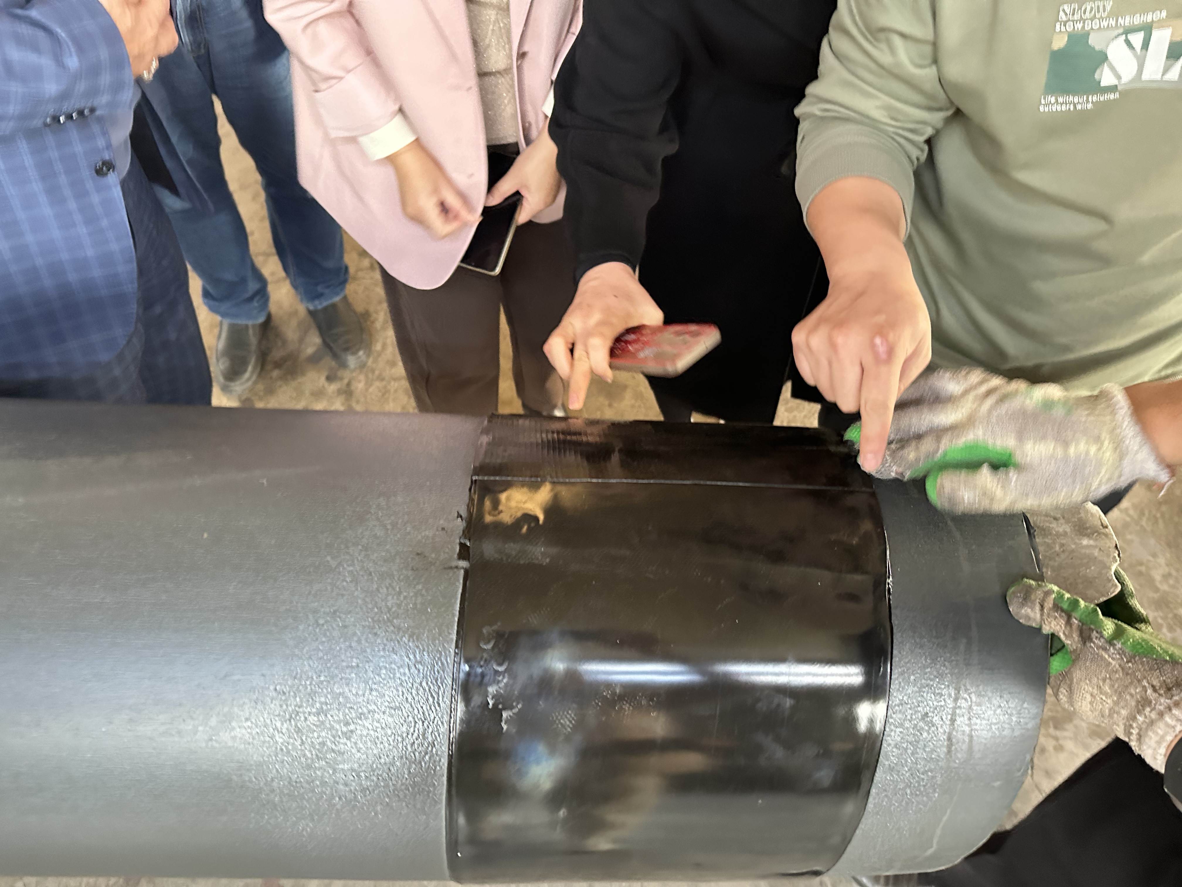 3LPE External Coating Line Pipe Wrap Around Sleeve Heat Shrinkable ...