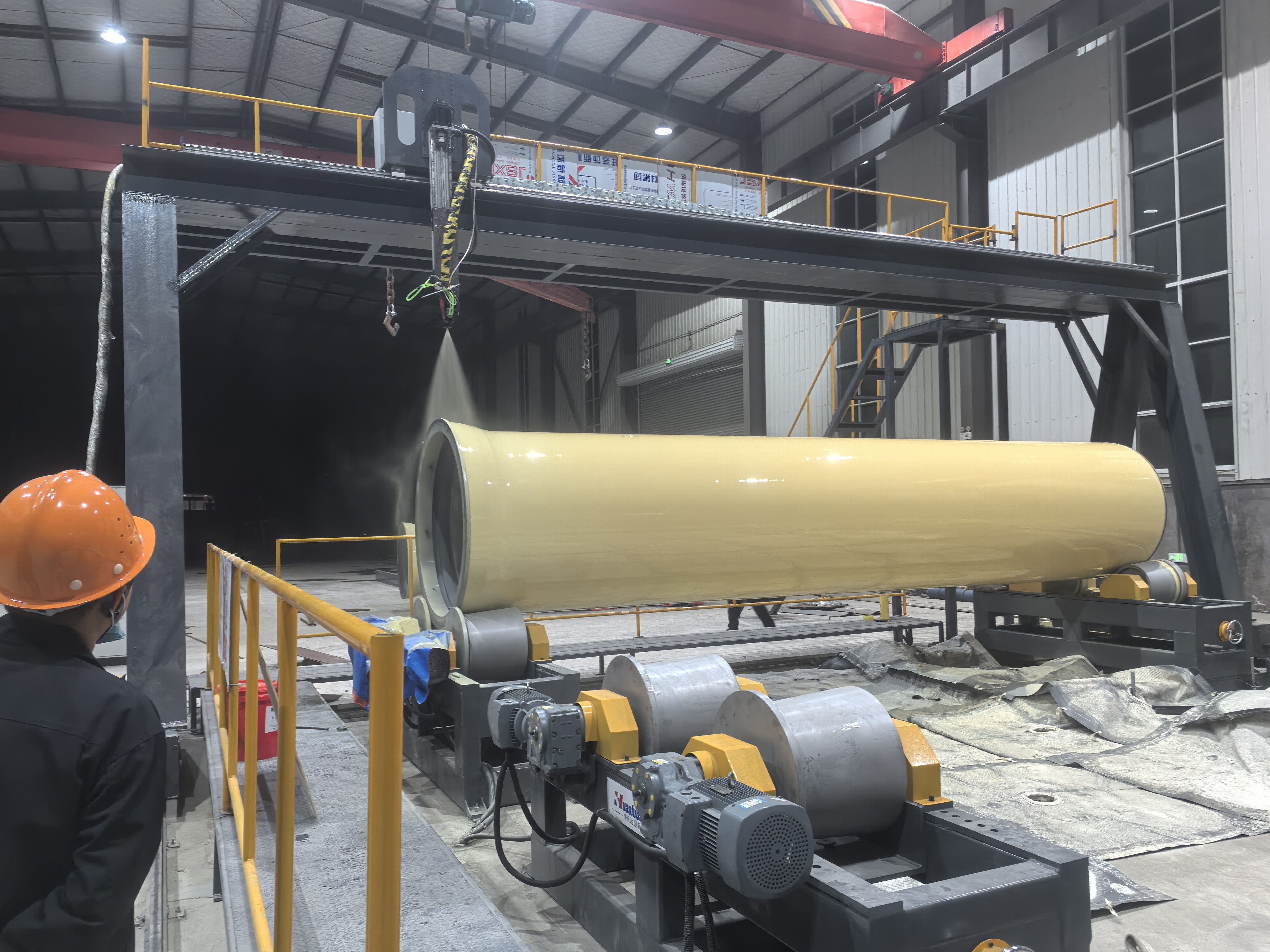 50-100mm Coating Thickness PU Steel Tube Insulation Machine 220V/380V ...